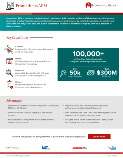 Prometheus APM Data Sheet | Prometheus Group